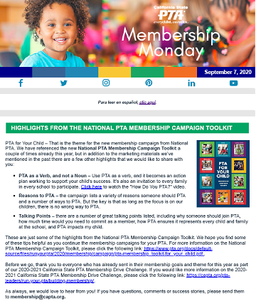 Membership Monday | California State PTA