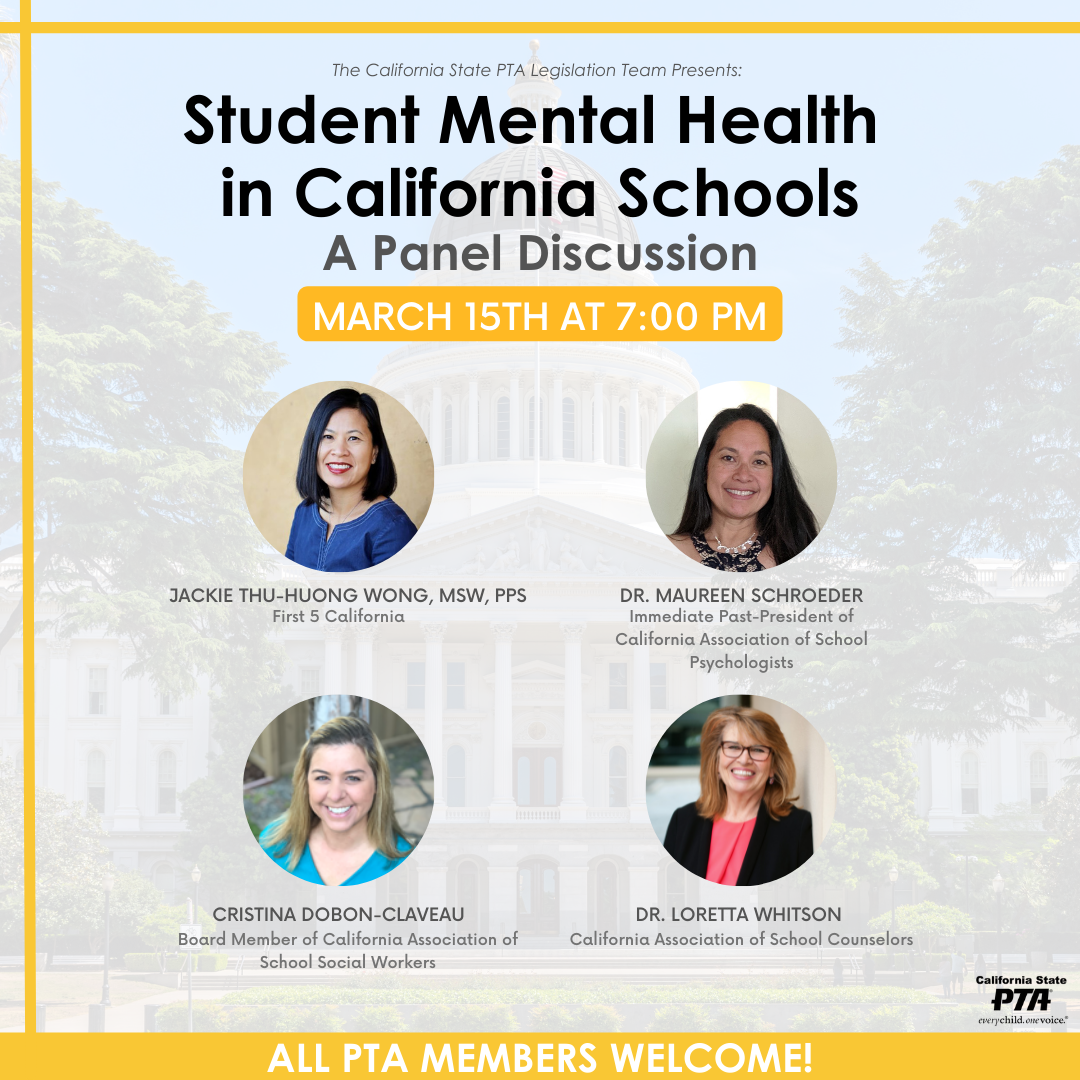 California State PTA Invites You to a Panel on Student Mental Health in ...
